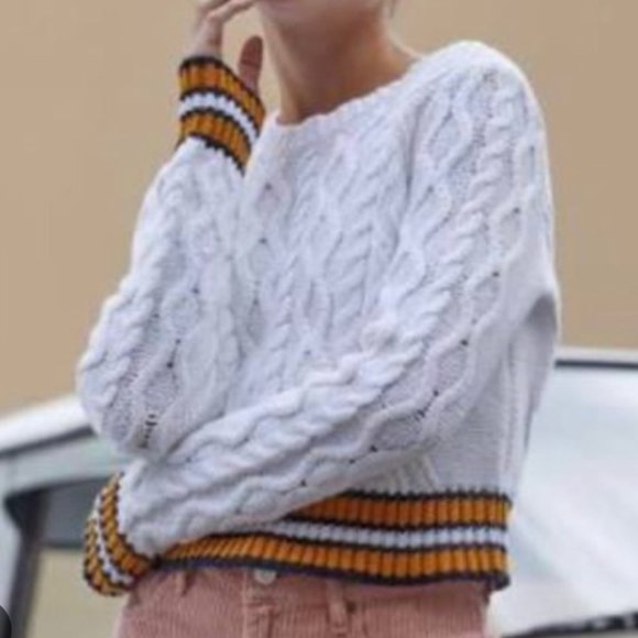 Kendall & Kylie | Sweaters | Kendall And Kylie Cropped Cable Knit ...